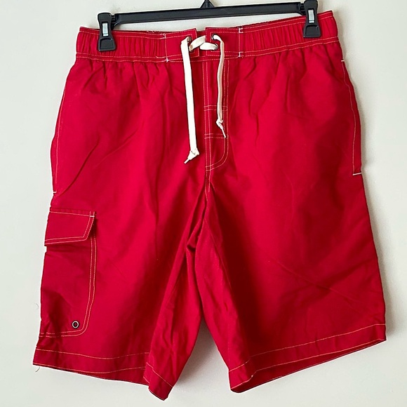 St. John's Bay | Swim | St Johns Bay Mens Drawstring Waist Red Swim ...